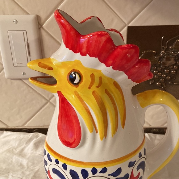 Deruta | Kitchen | Rare Large Made In Italy Deruta Rooster Pitcher Jug ...